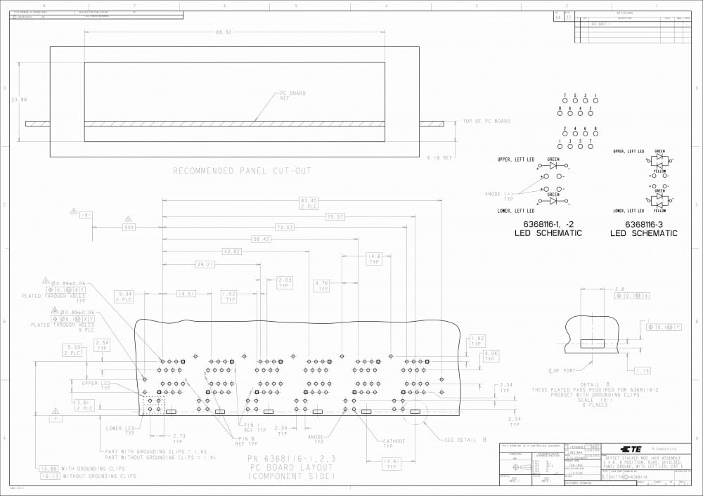 TE Connectivity 6368116-3 customer drawing page 2
