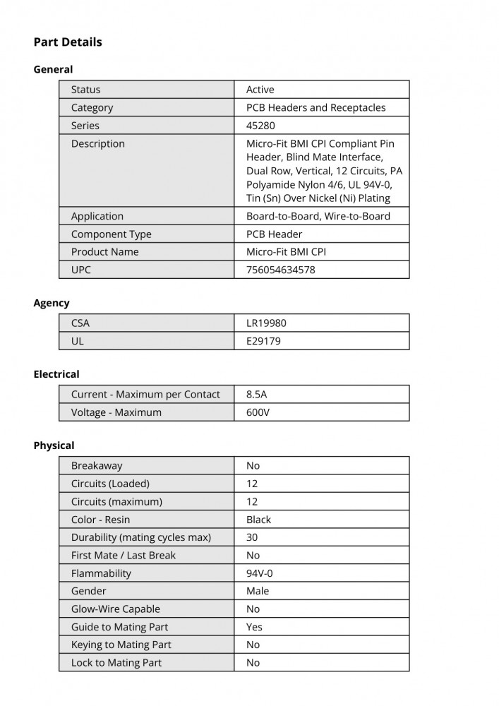 MOLEX 452801201 technical document image 2