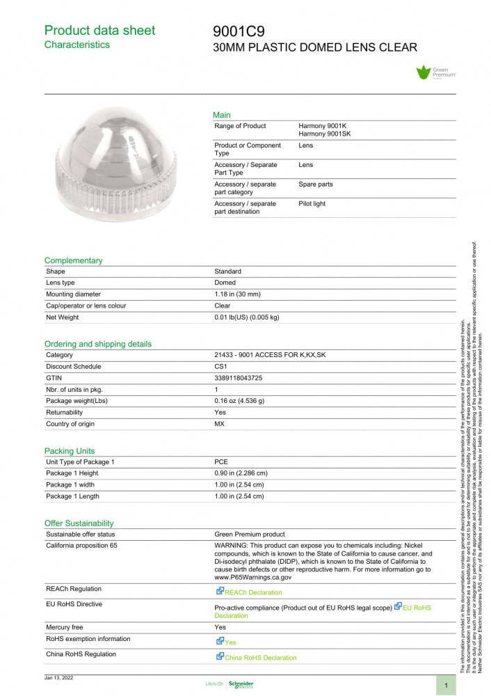 9001C9 technical document page 1