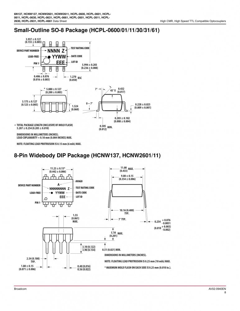 HCNW2611 technical document page 8