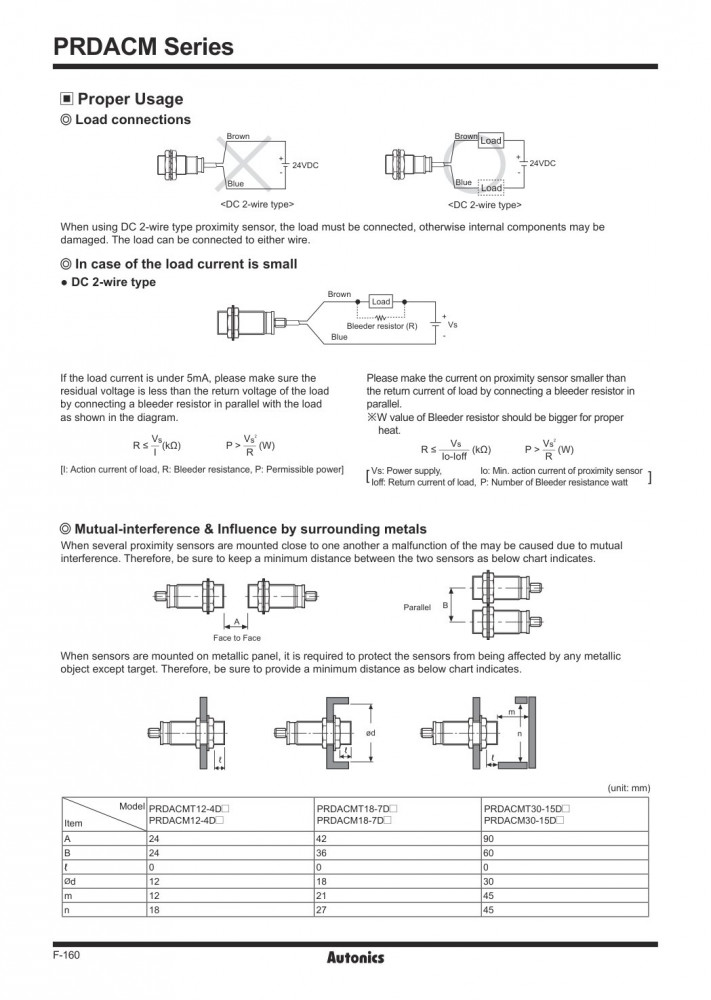 Autonics proximity sensor installation guidance