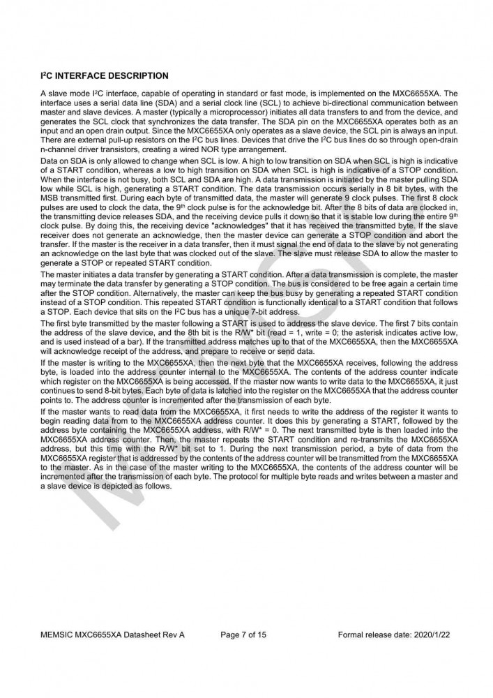MXC6655XA datasheet page 7