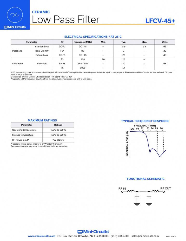 LFCV-45+ datasheet page 2