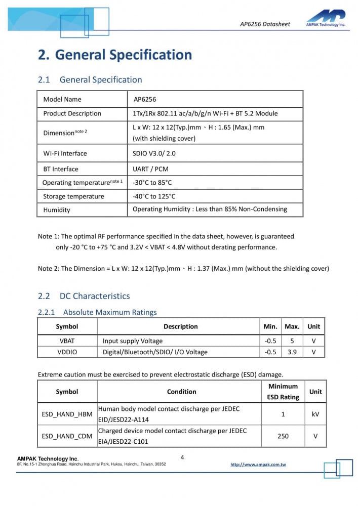 AP6256 datasheet page 7