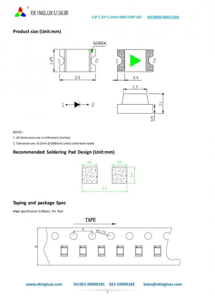 E6C0805CWAY1UDA datasheet page 7