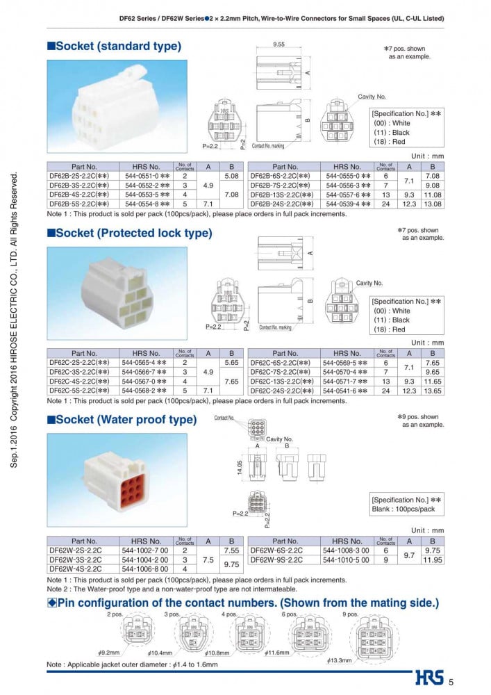 HRS DF62W datasheet page 5