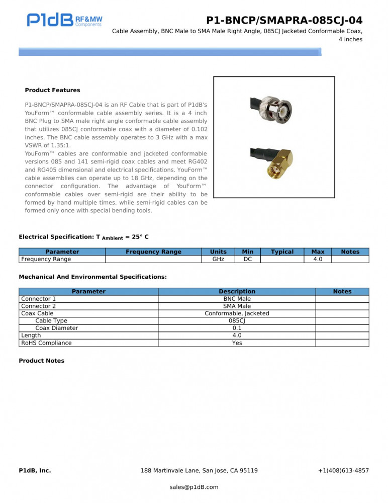 Product technical document image for P1-BNCP/SMAPRA-085CJ-04