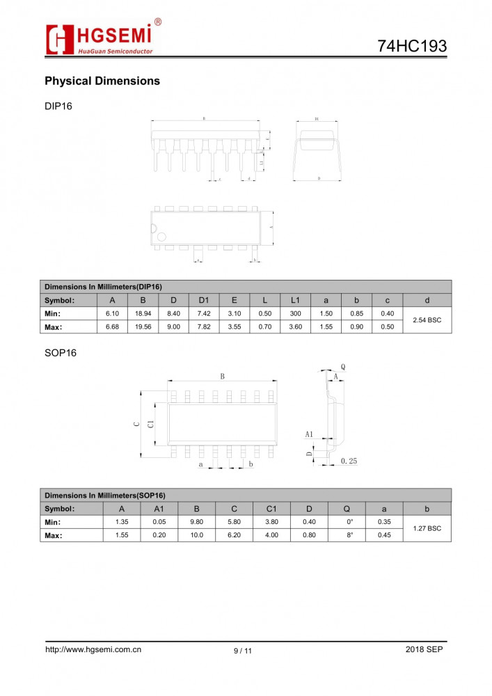 74HC193M/TR datasheet page 9