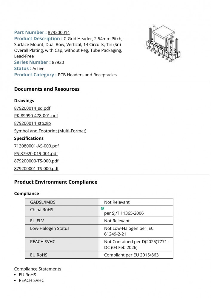 879200014 technical document preview, page 1