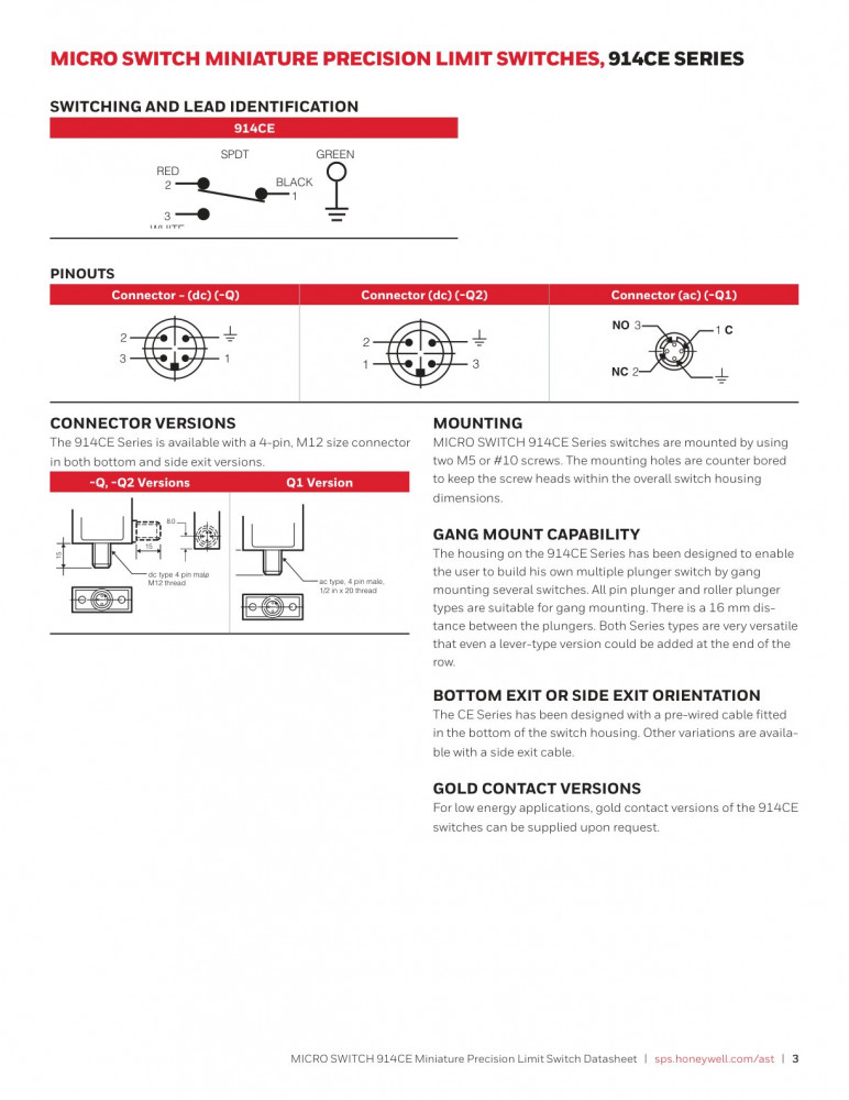 914CE Series datasheet page 3