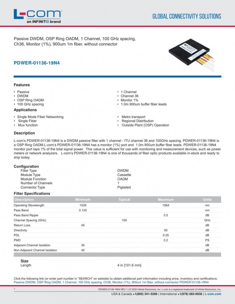 PDWER-01136-19N4 technical document page 1