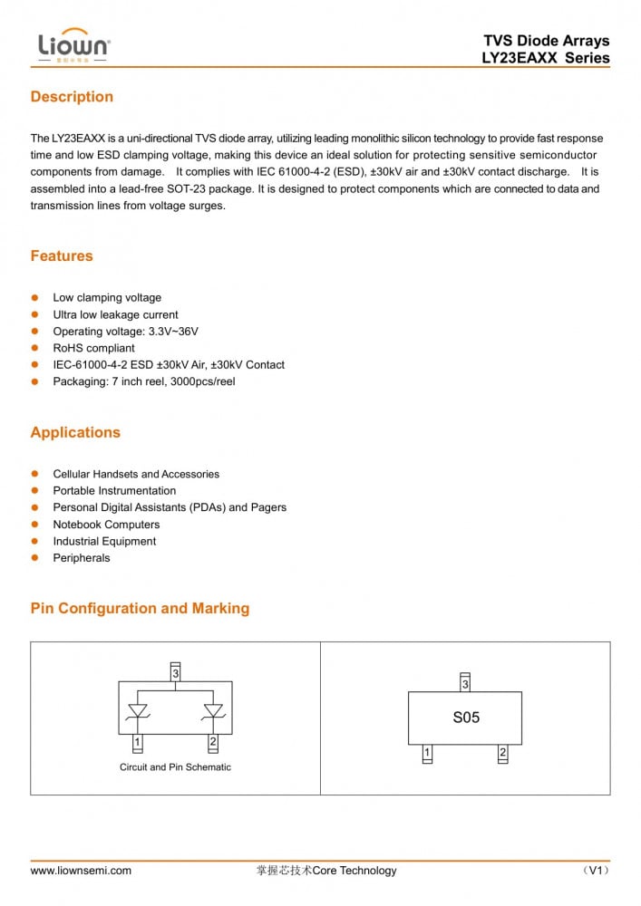 LY23EA12 datasheet page 1