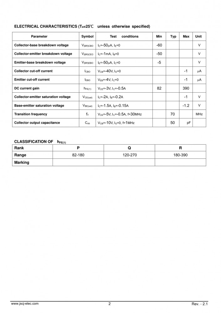 2SB1184 datasheet page 2
