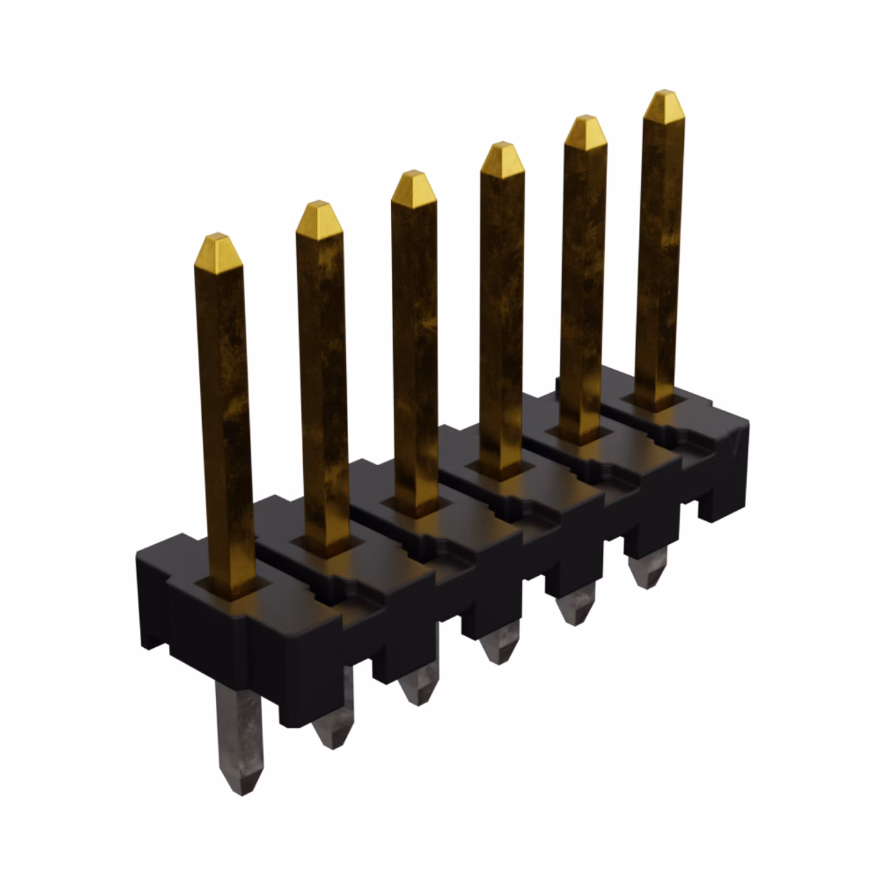 KK 396 Breakaway Header, Vertical, 6 Circuits, 0.38µm Gold (Au) Selective Plating for sale