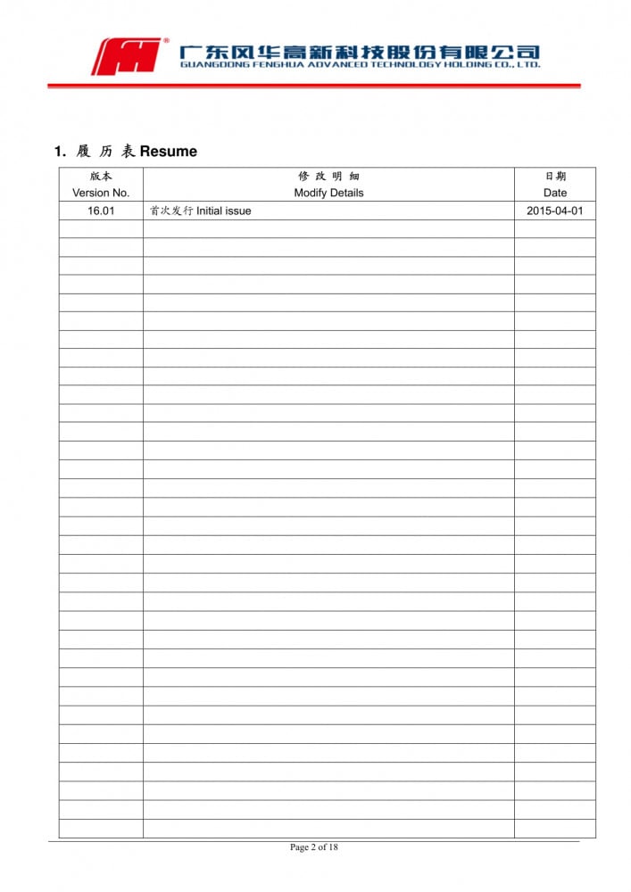 FH CMF series approval sheet page 3