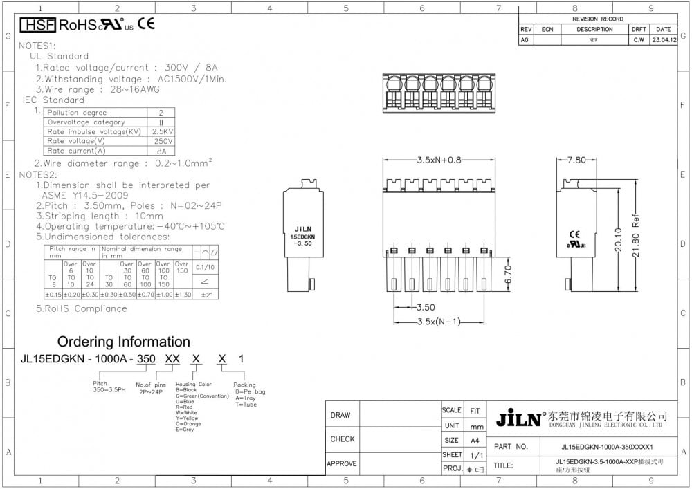 JL15EDGKN-1000A-35009G01 technical document preview