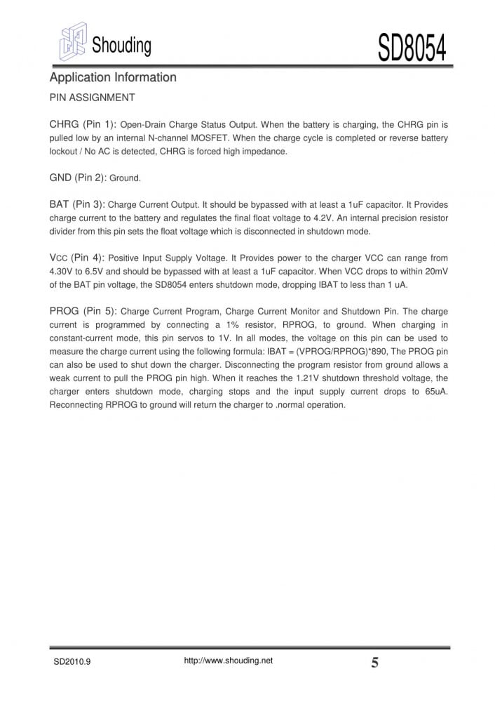 SD8054 datasheet page 5
