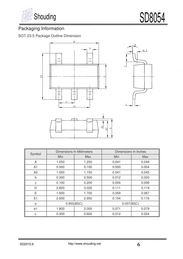 SD8054 datasheet page 6