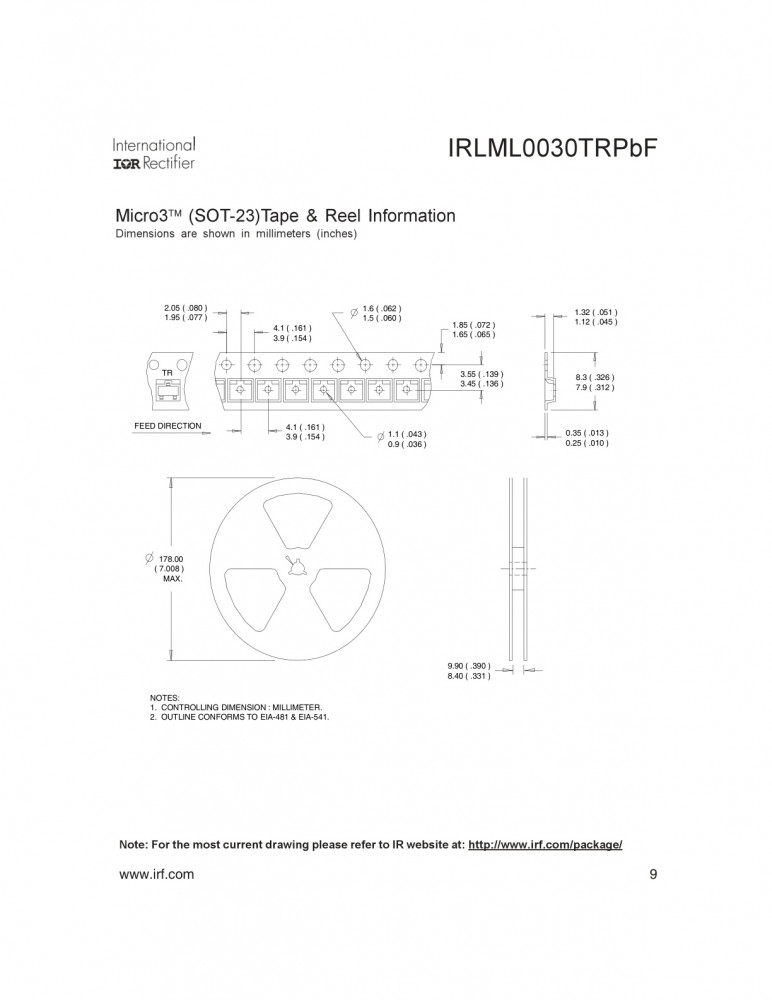 IRLML0030TRPBF datasheet page 9