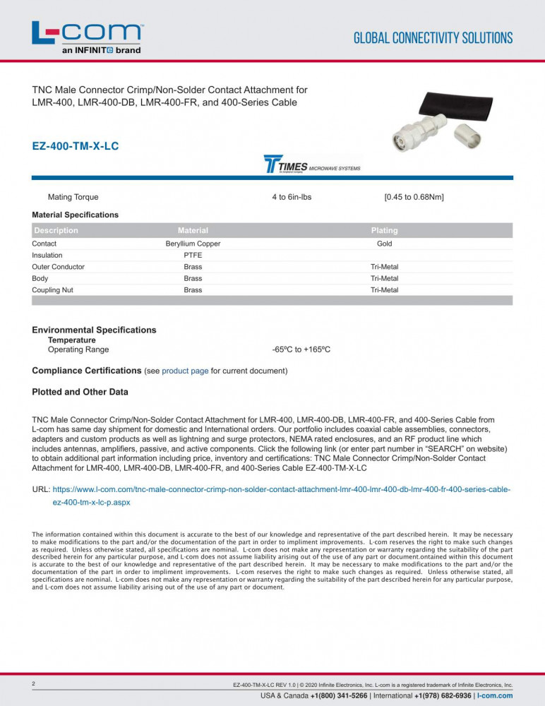EZ-400-TM-X-LC technical document page 2