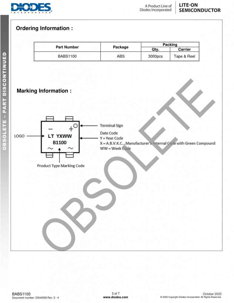 BABS1100-TR datasheet page 3