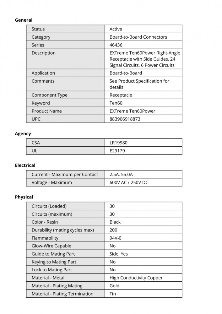 MOLEX 464363009 product document image, page 2