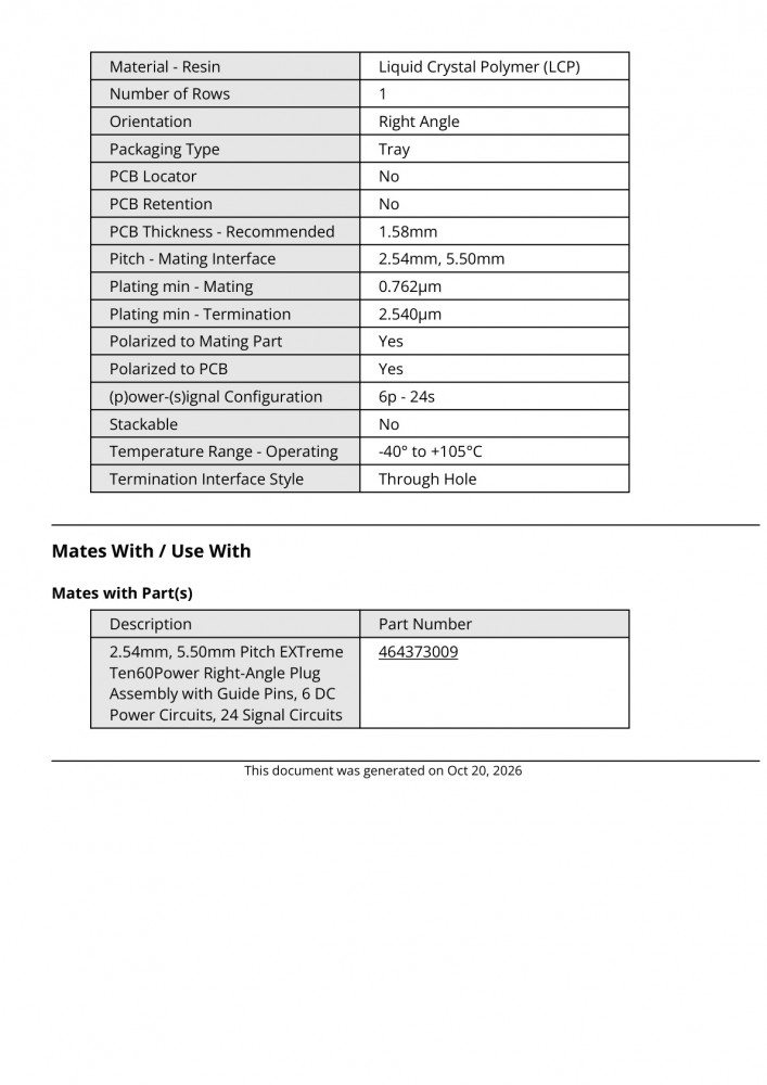 MOLEX 464363009 product document image, page 3