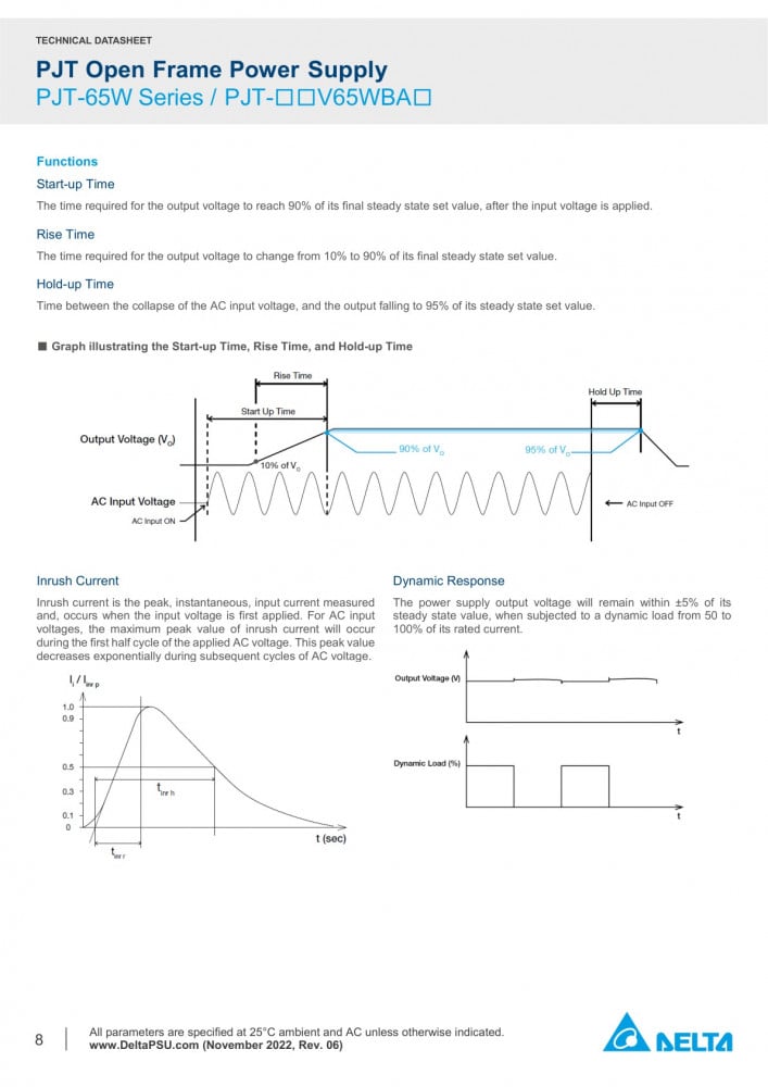 Delta PJT-65W datasheet page 8