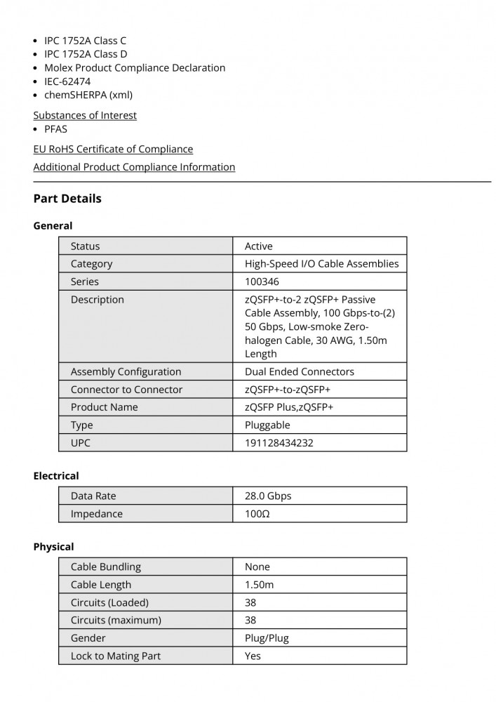 Molex product specification page image 2