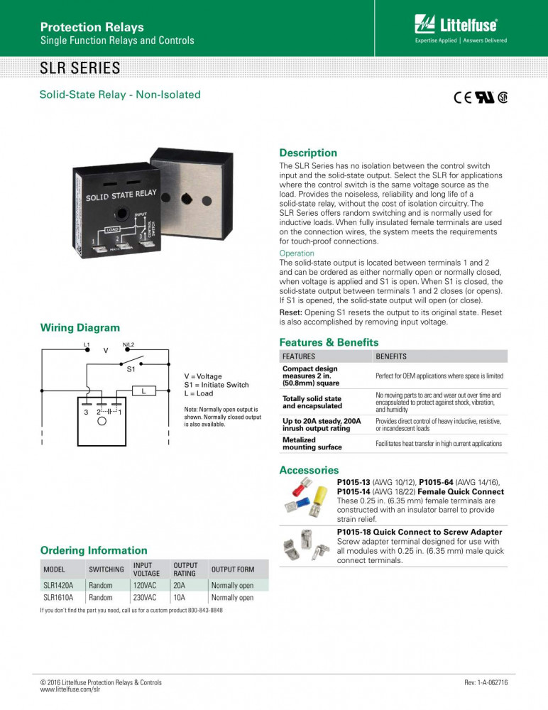 SLR Series technical document page 1
