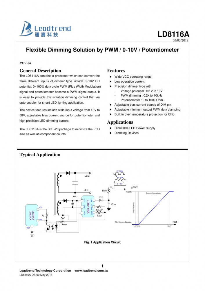 LD8116AGL datasheet page 1