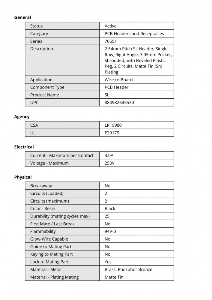 MOLEX 705513001 document preview, page 2
