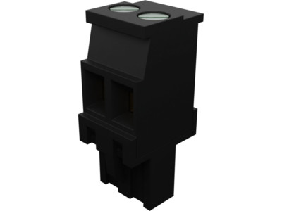 5.08mm Pitch Eurostyle Vertical Plug, Front Wire Entry, Gold (Au) Plated, Black, 2 Circuits for sale