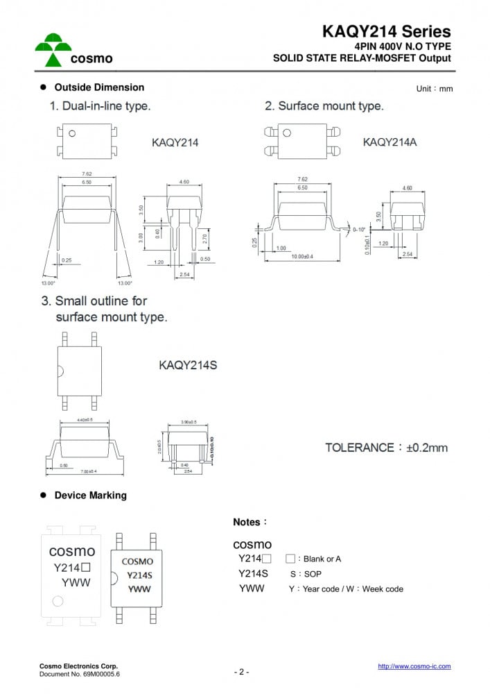 KAQY214STLD datasheet page 2