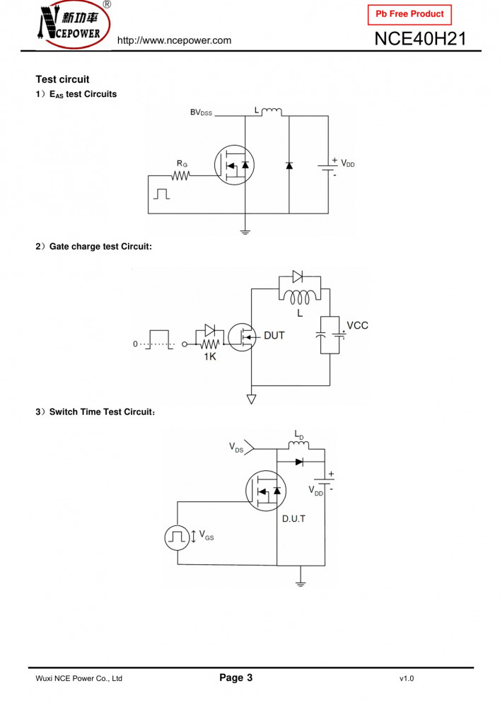 NCE40H21 datasheet page 3