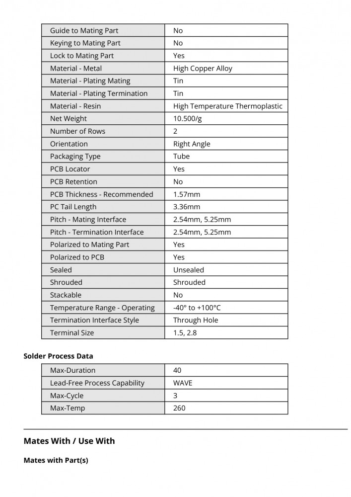 MOLEX 346969100 technical document preview, page 3