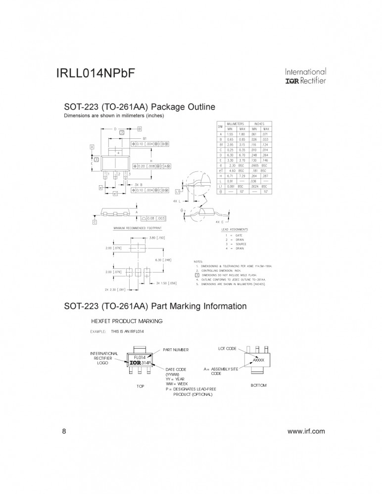 IRLL014NTRPBF datasheet page 8