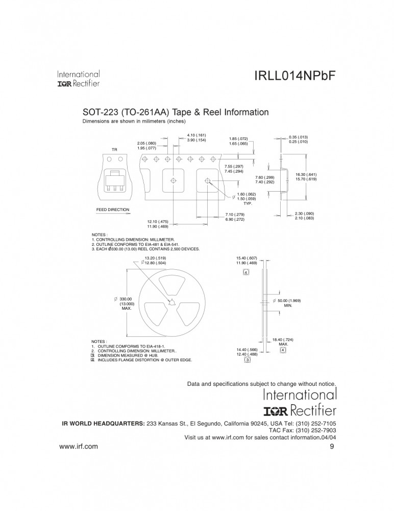 IRLL014NTRPBF datasheet page 9