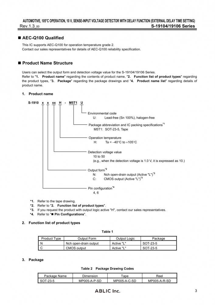 S-19104/19106 datasheet page 3