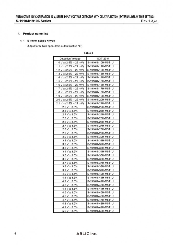 S-19104/19106 datasheet page 4