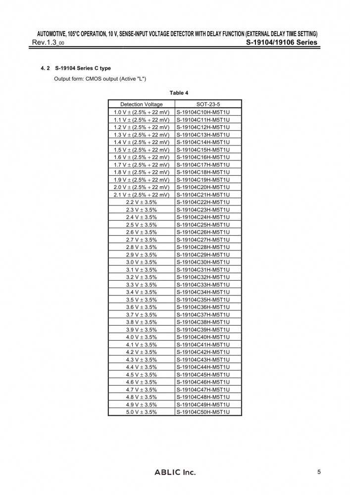 S-19104/19106 datasheet page 5