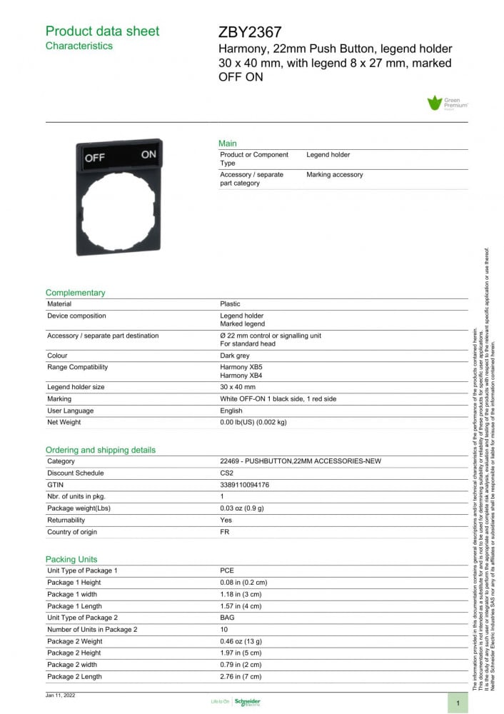 ZBY2367 technical document page 1