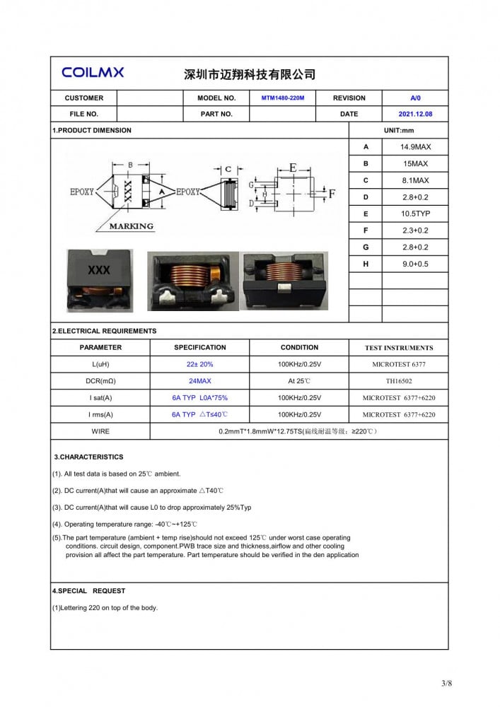 MTM1480-220M identification and application