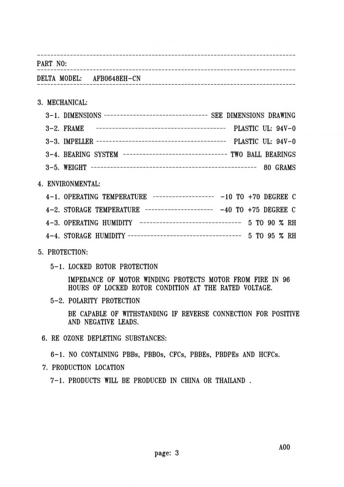AFB0648EH-CN specification page 4