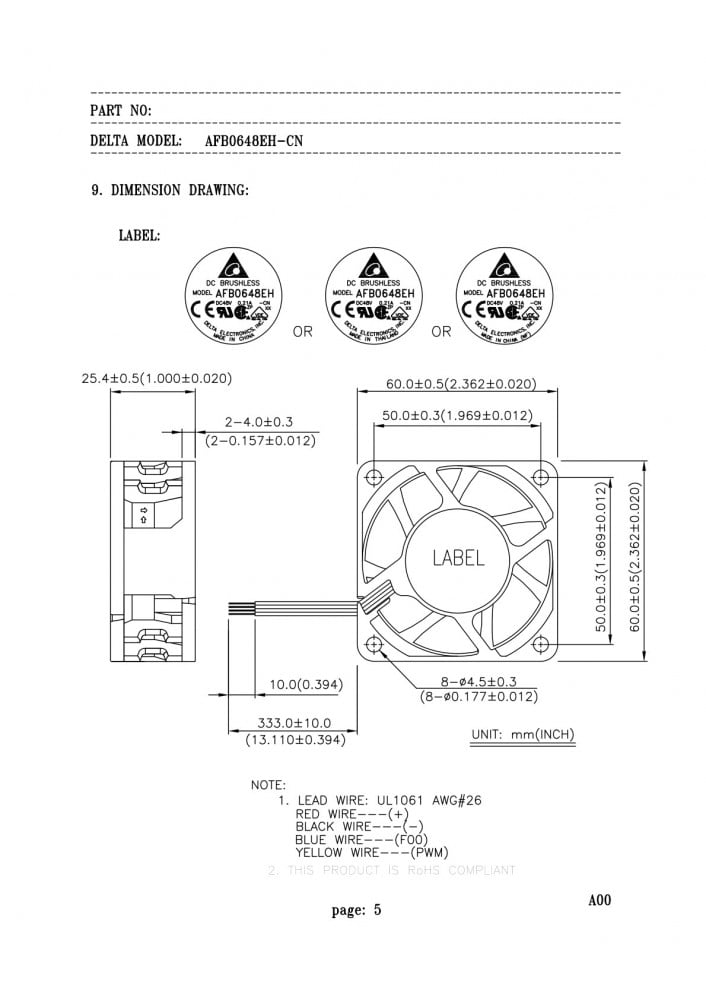 AFB0648EH-CN specification page 6