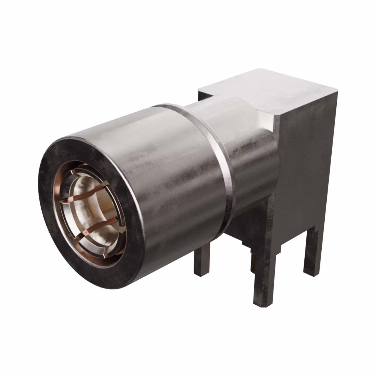 SMB Plug, Right-Angle, PCB Receptacle, Through Hole, Brass Body, Nickel (Ni) Plated, Air Dielectric, Tray, 75 Ohms for sale