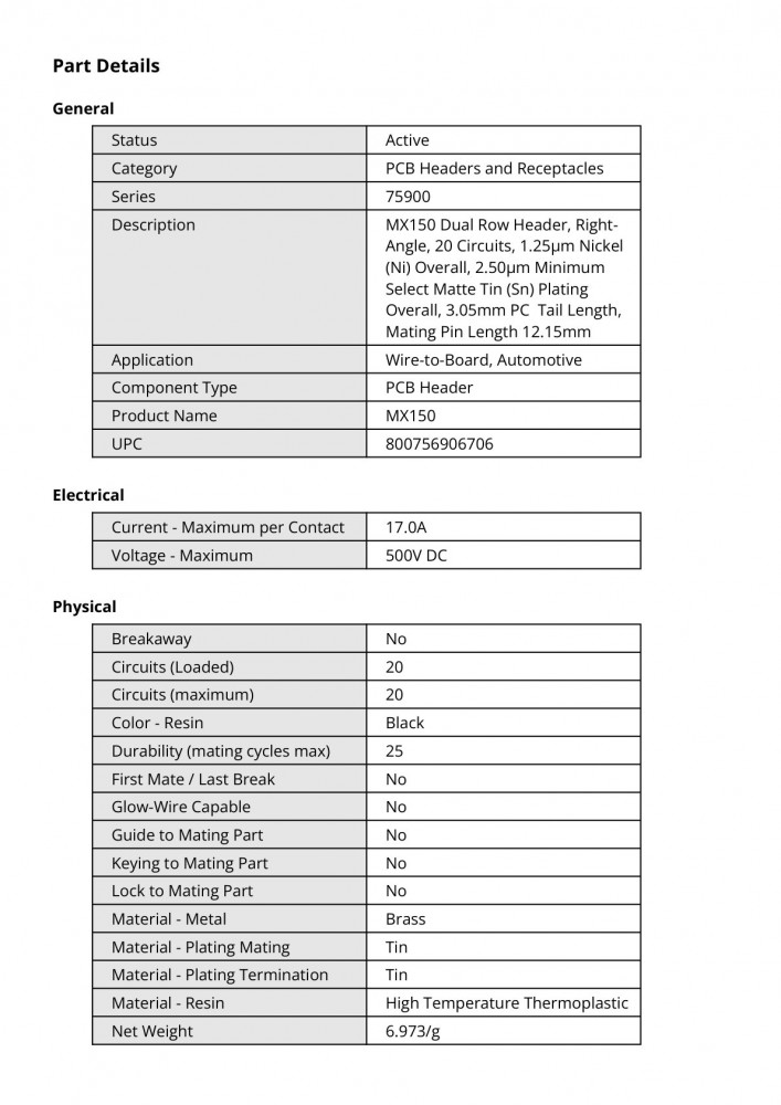 MOLEX 759001101 technical document page 2