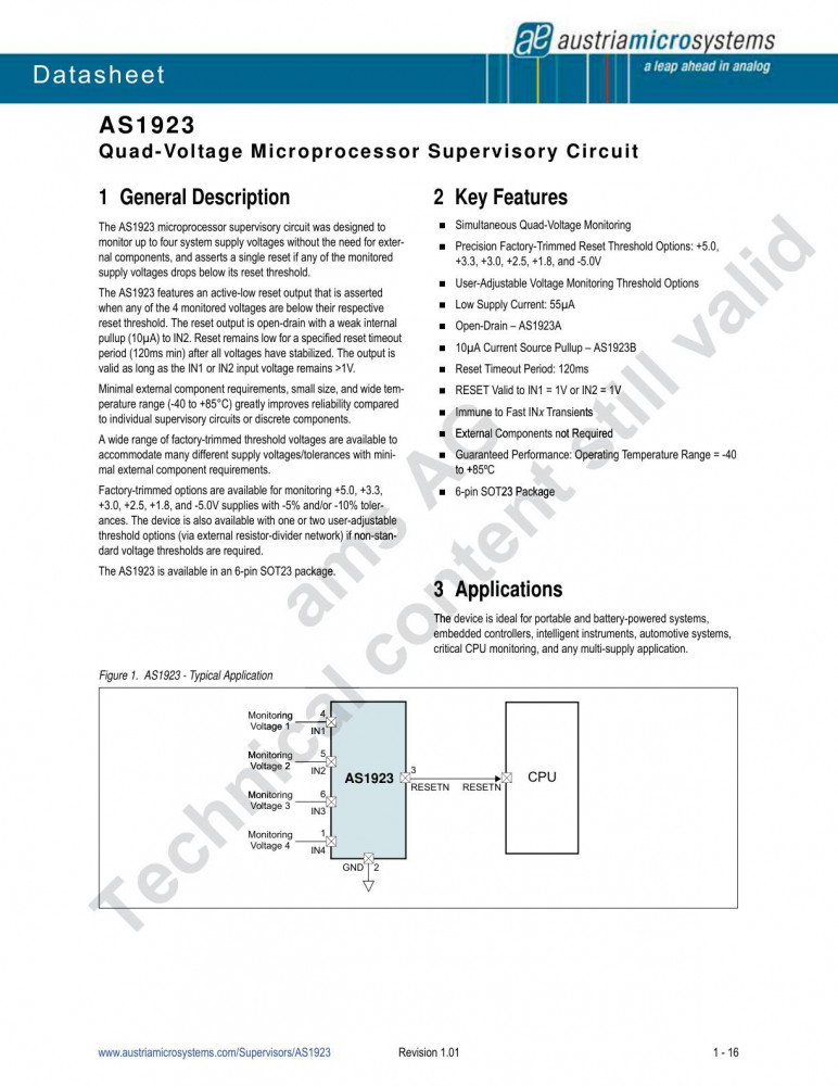 AS1923 datasheet page 2