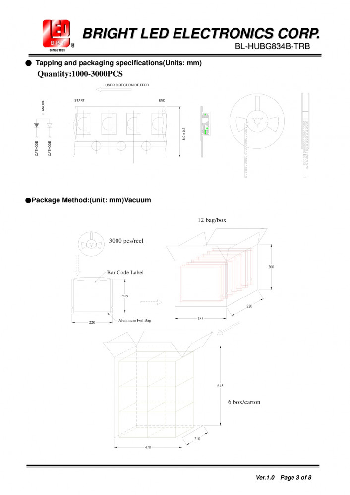 BL-HUBG834B-TRB datasheet page 3