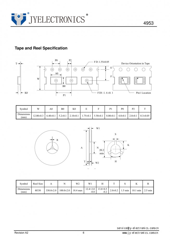 JingYang 4953 datasheet page 6